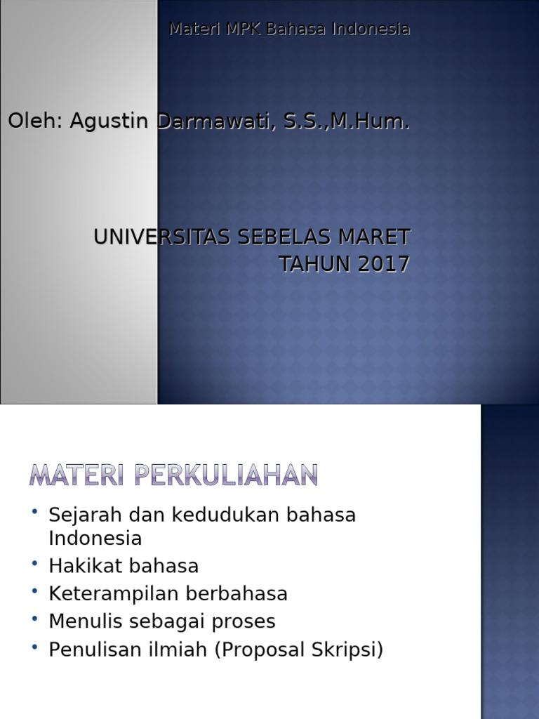Materi MKU BHS Ind | PDF
