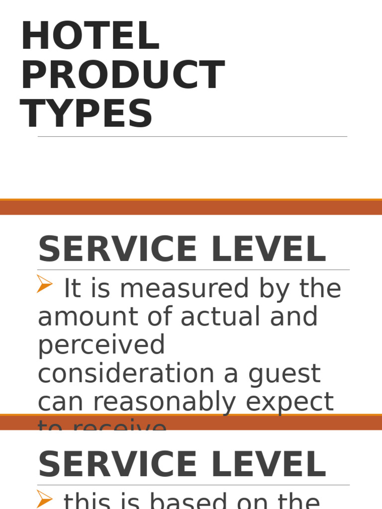 HOTEL PRODUCT TYPES_CHAPTER 2 | PDF