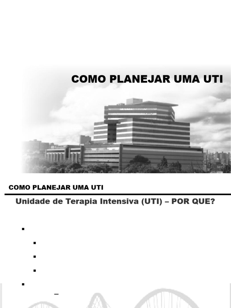 COMO PLANEJAR UMA UTI | PDF