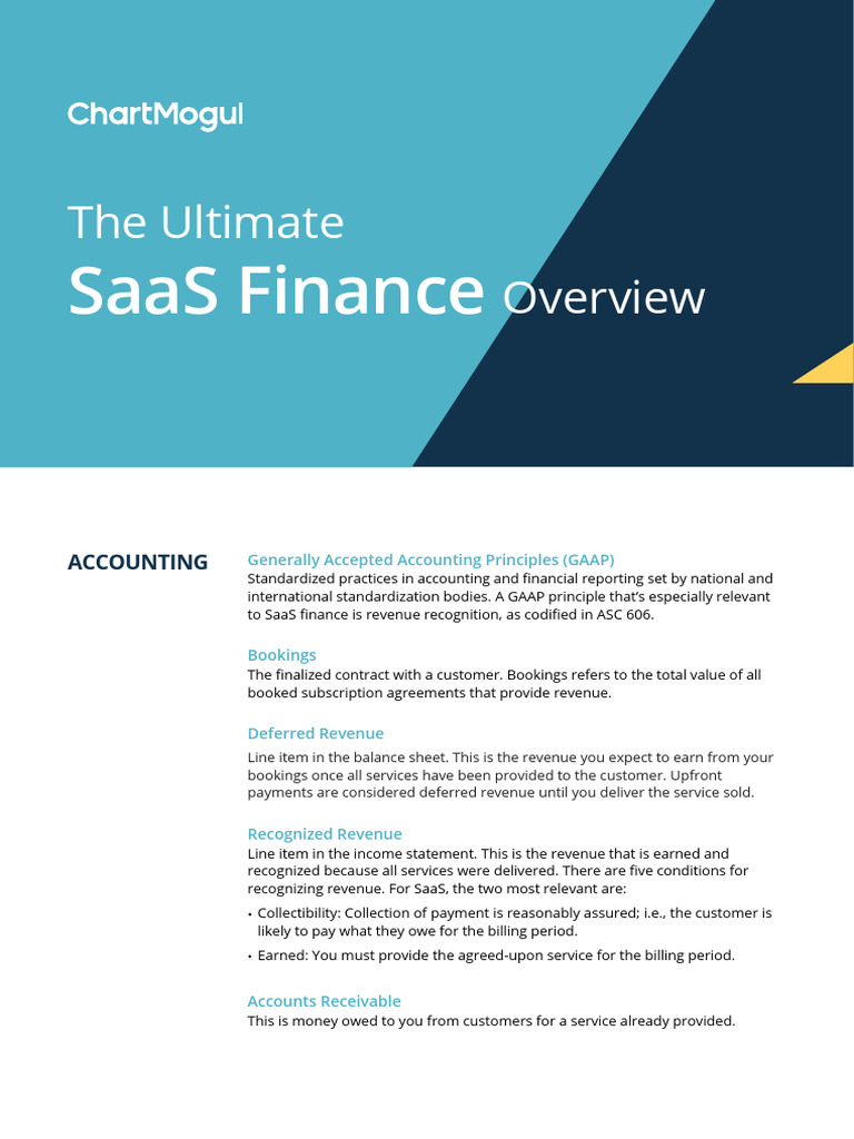 SaaS Finance Cheat Sheet | PDF