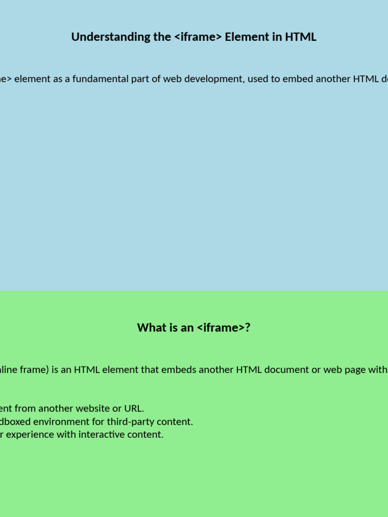Iframe Presentation | PDF