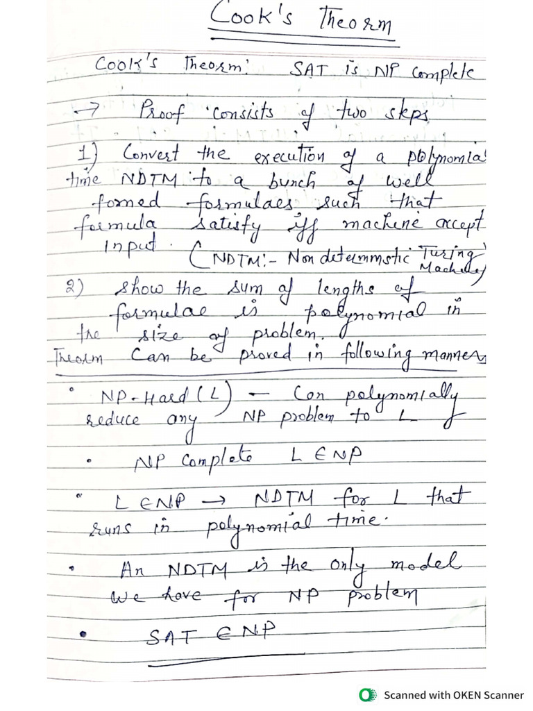 Unit 5 Cook's Theorm | PDF