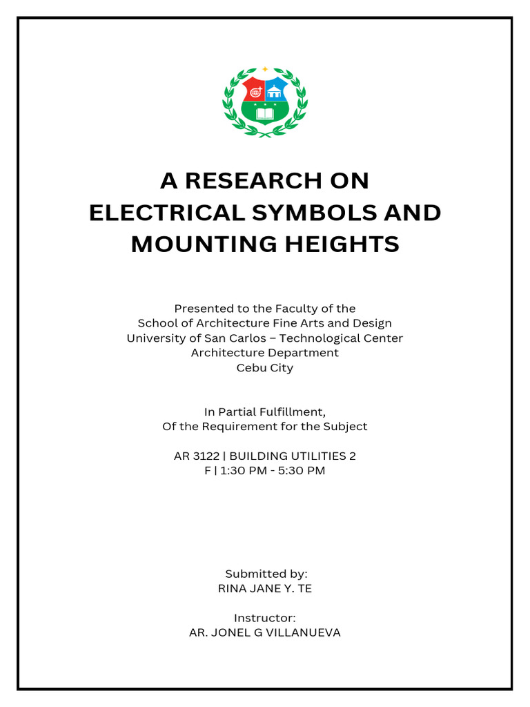 A Research On Electrical Symbols and Mounting Heights | PDF