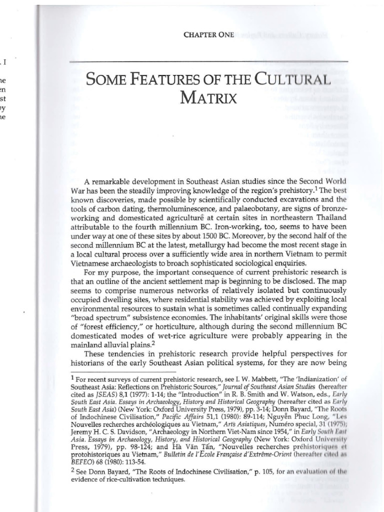 Some Features of The Cultural Matrix - RPH | PDF