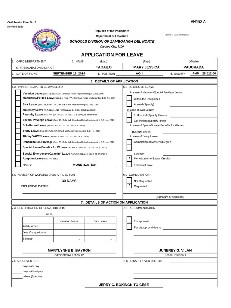 FORM 6 - Revised 2021 | PDF