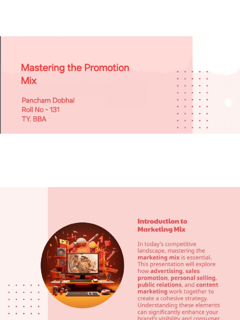 Promotion Mix Presentation | PDF