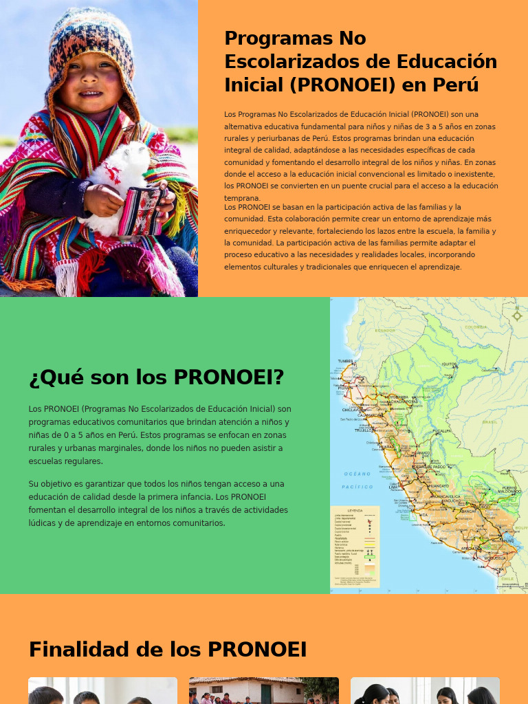 Examen Final OK Programas No Escolarizados de Educacion Inicial PRONOEI en Peru | PDF