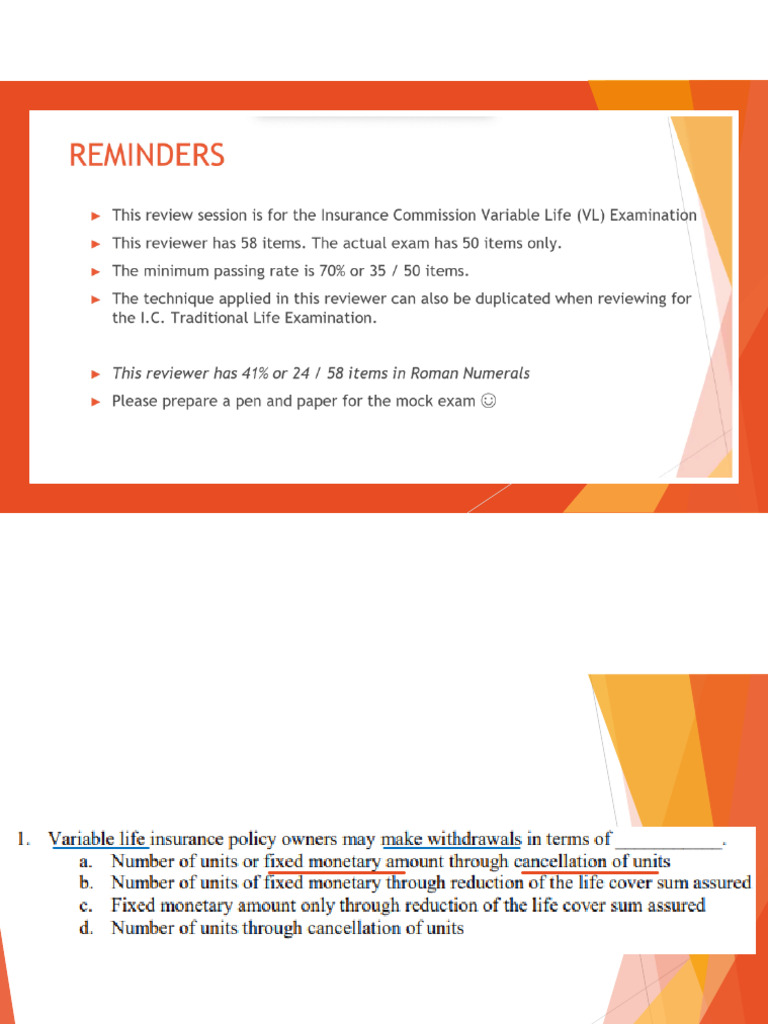 Variable Life Highlight Answers v2.0 | PDF