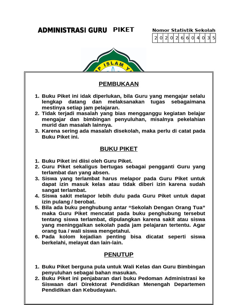 Buku - Piket 2425 | PDF