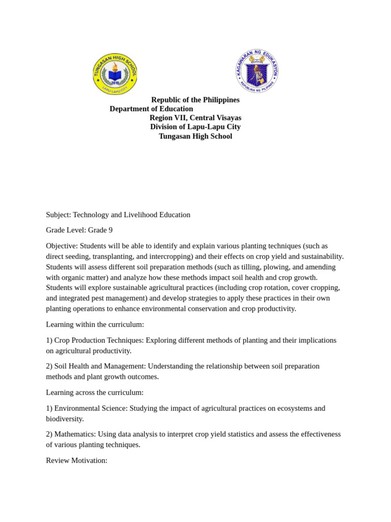 Tle 9 Afa Lesson 2 Lesson Plan | PDF