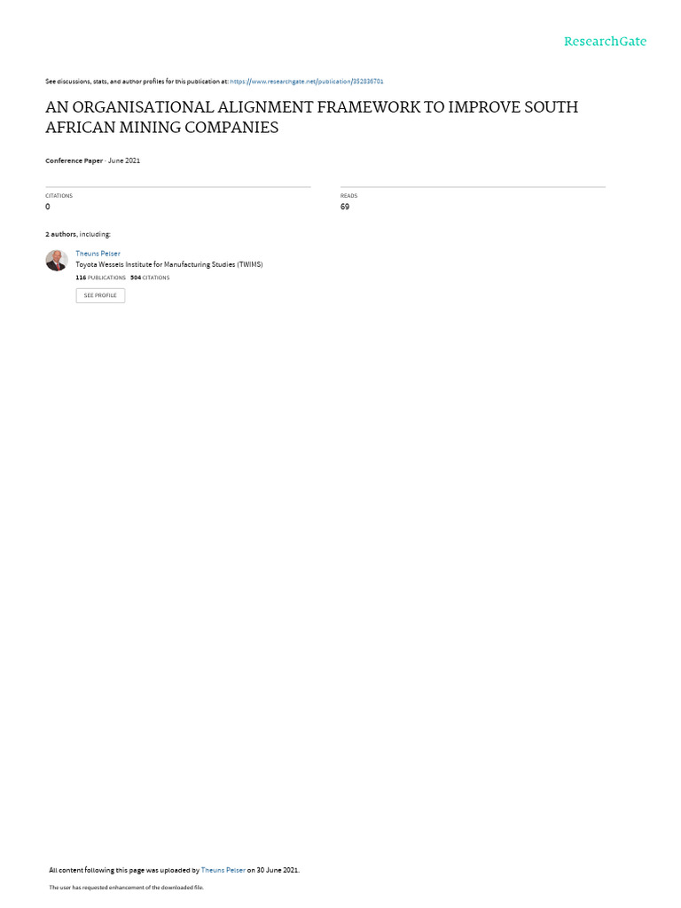 An Organisational Alignment Framework to Improve South - Copy | PDF