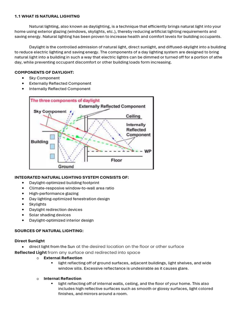 Natural Lighting Notes | PDF