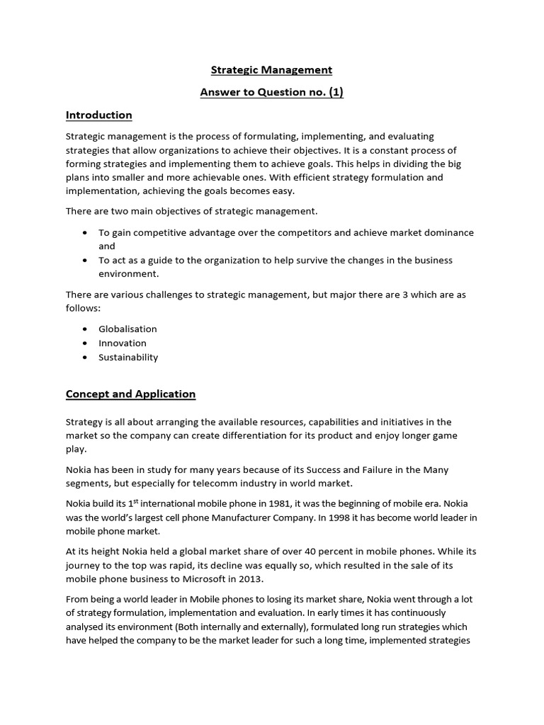 Strategic Management | PDF