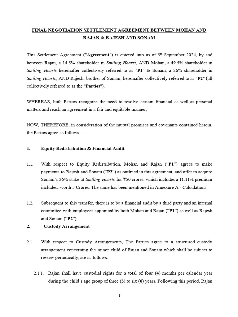 Agreement Final | PDF