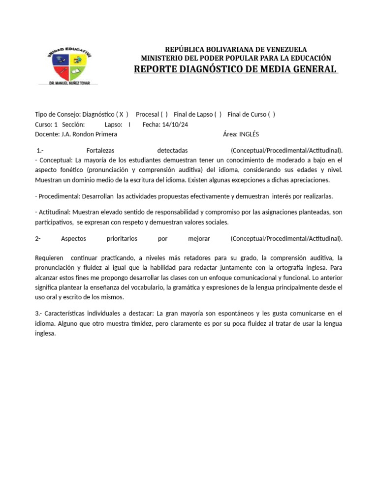 Diagnostico Mnt. | PDF