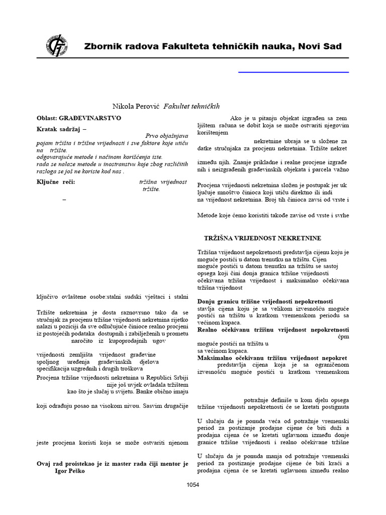 Metode Procjene NS Zbornik | PDF