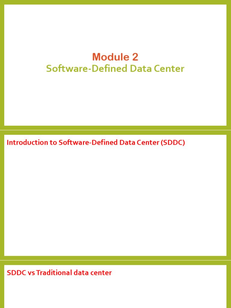 8-Software-Defined Data Center (SDDC) - 08-08-2024 | PDF | Computer Network | Technology ...