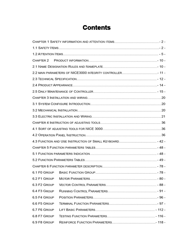 NICE3000 Ó - T | PDF