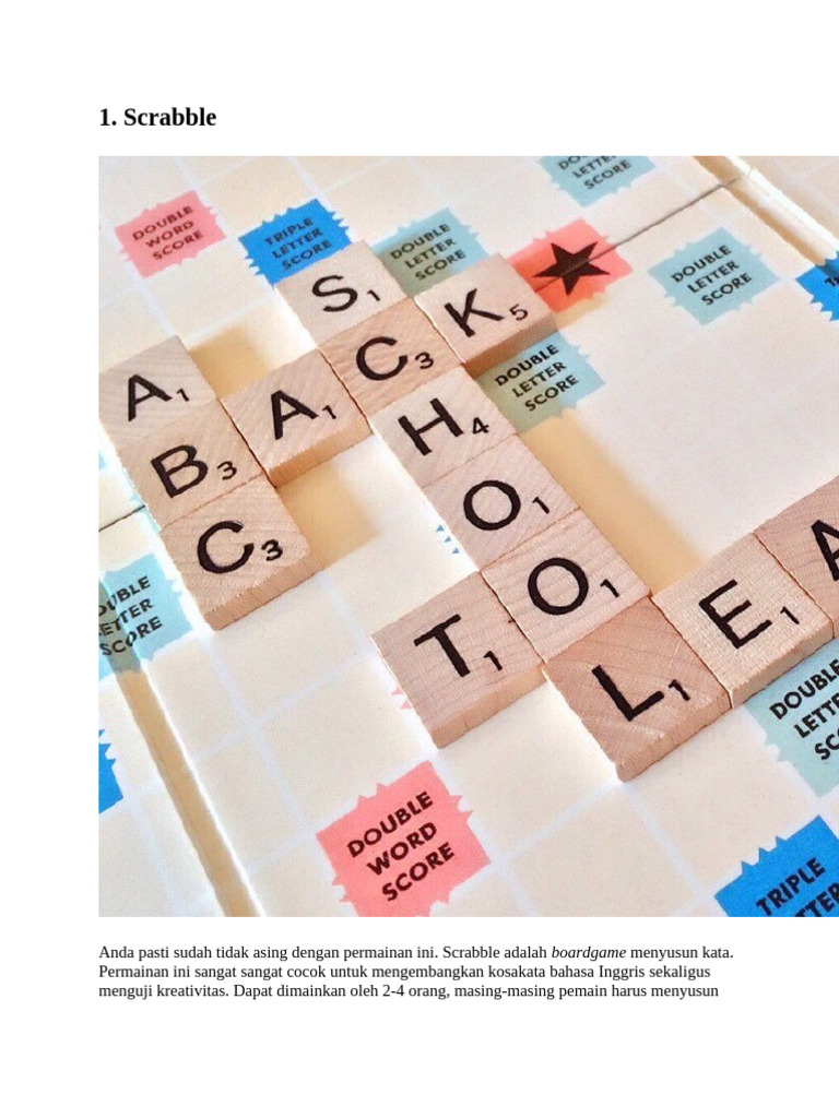 Games Eskul English Club | PDF