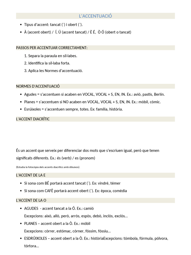 ESQUEMA ACCENT | PDF