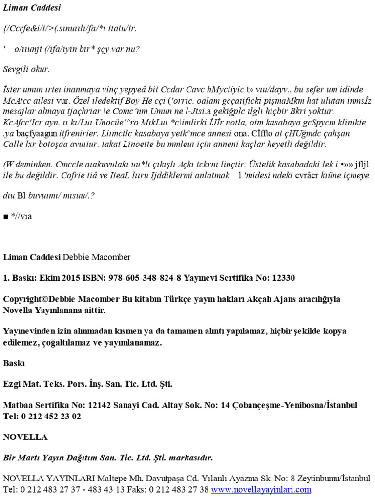 Debbie Macomber Liman Caddesi | PDF