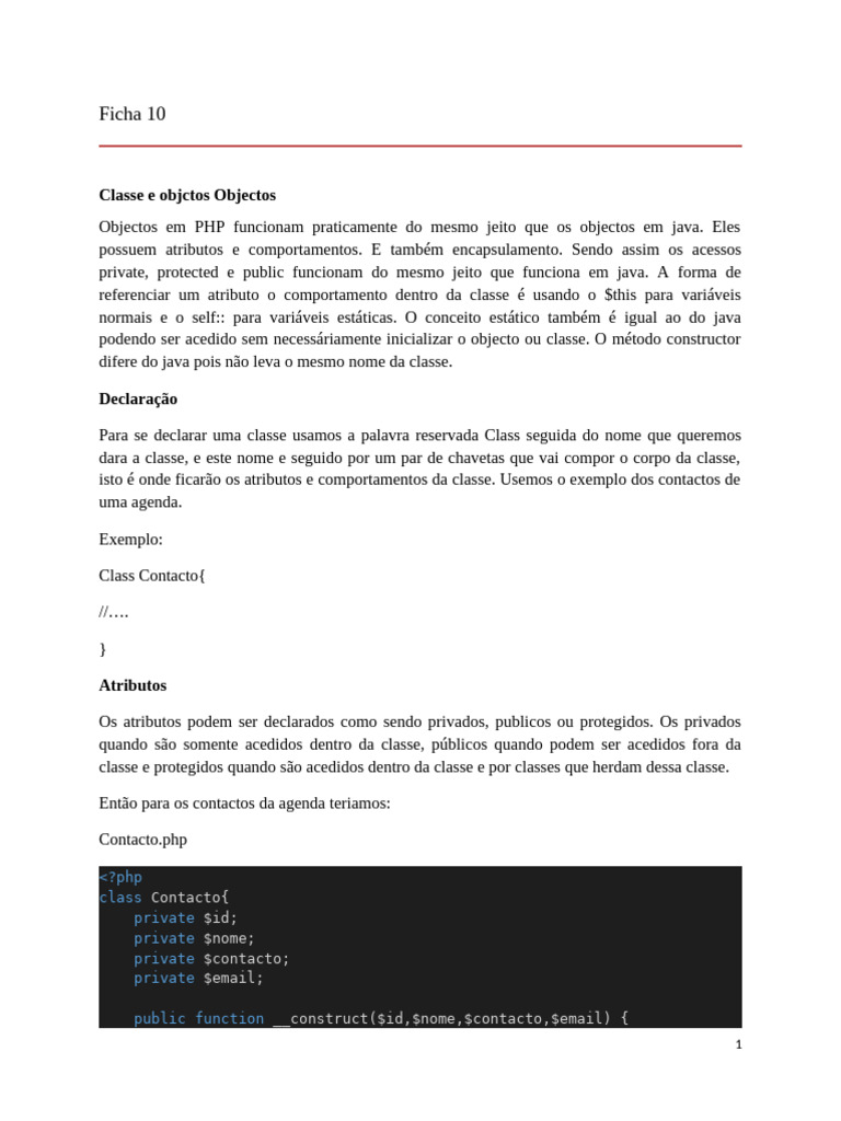 ficha 10 PHP | PDF