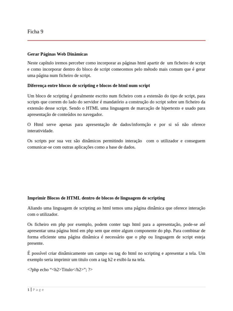 Ficha 9 PHP | PDF