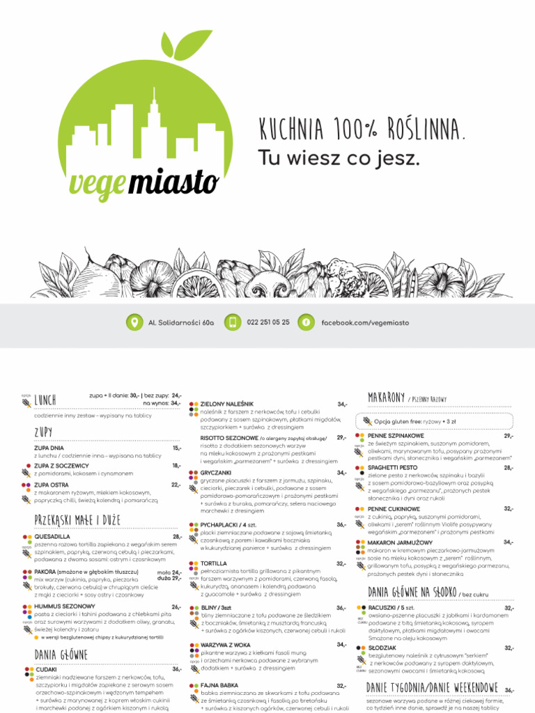 Menu Vege Miasto PL | PDF