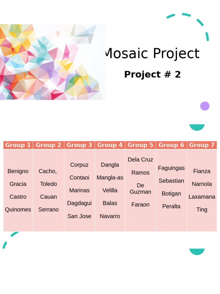 Mosaic Project | PDF
