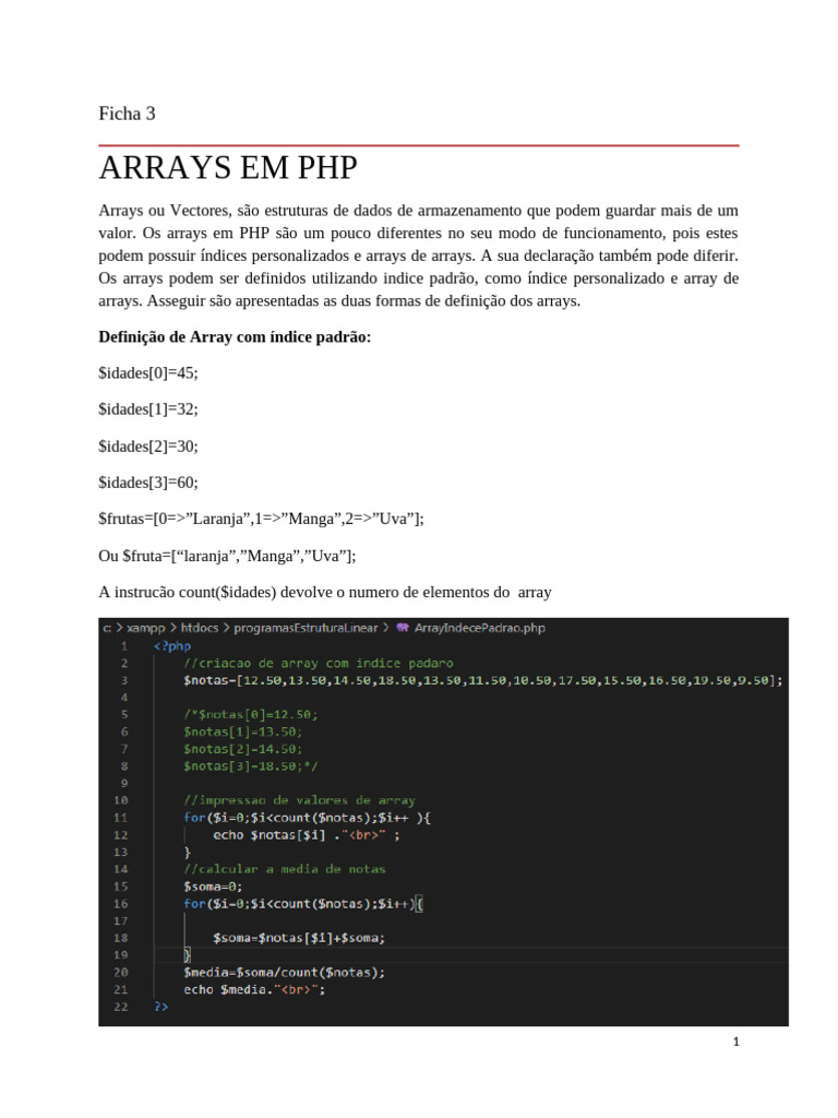 Ficha 3 PHP | PDF