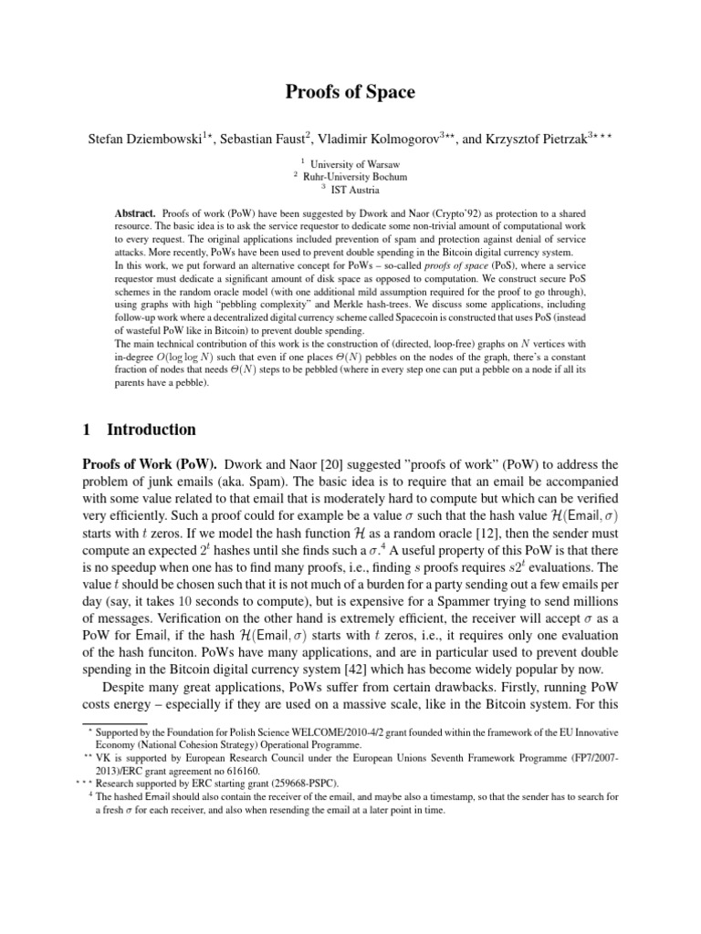 Proof of Space | PDF