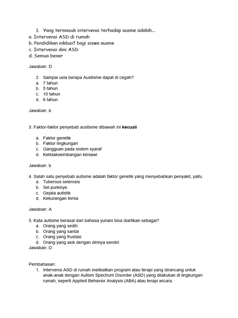 Asd Soal | PDF | Relaciones personales, crianza y desarrollo personal