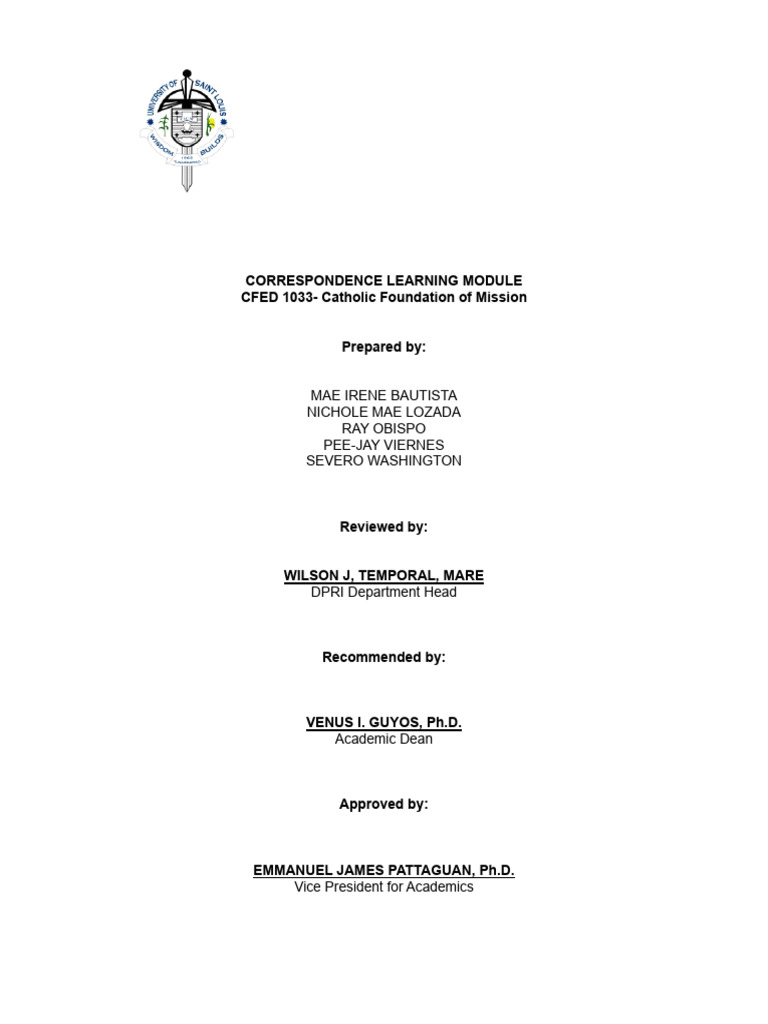 CFED 3 Week 3 Module | PDF