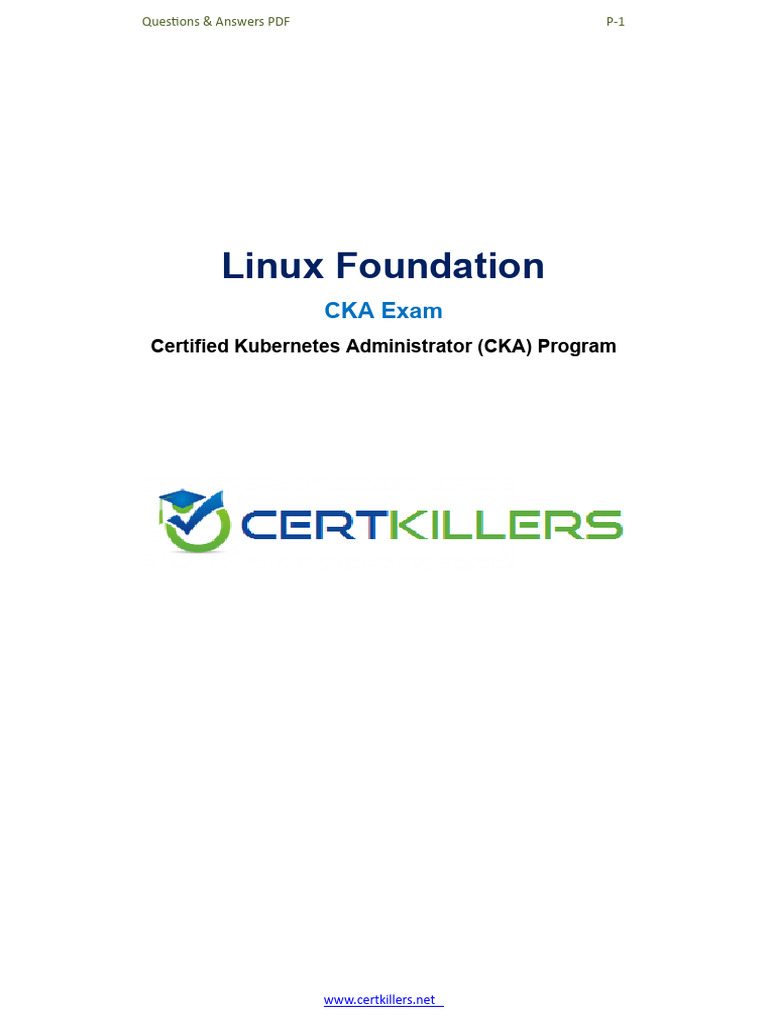 Linux Foundation: CKA Exam | PDF
