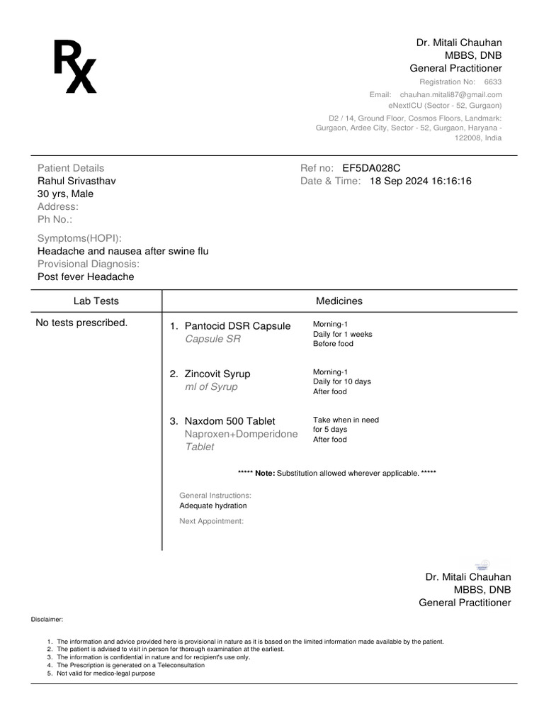 Prescription | PDF
