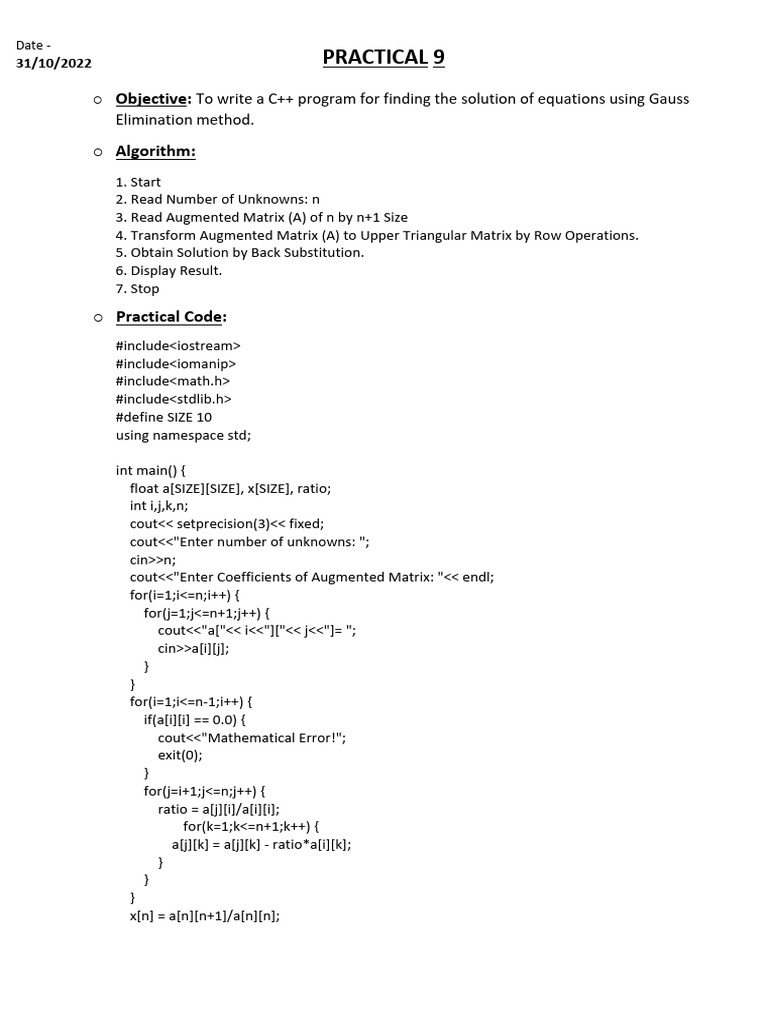 CM Practical 9 | PDF