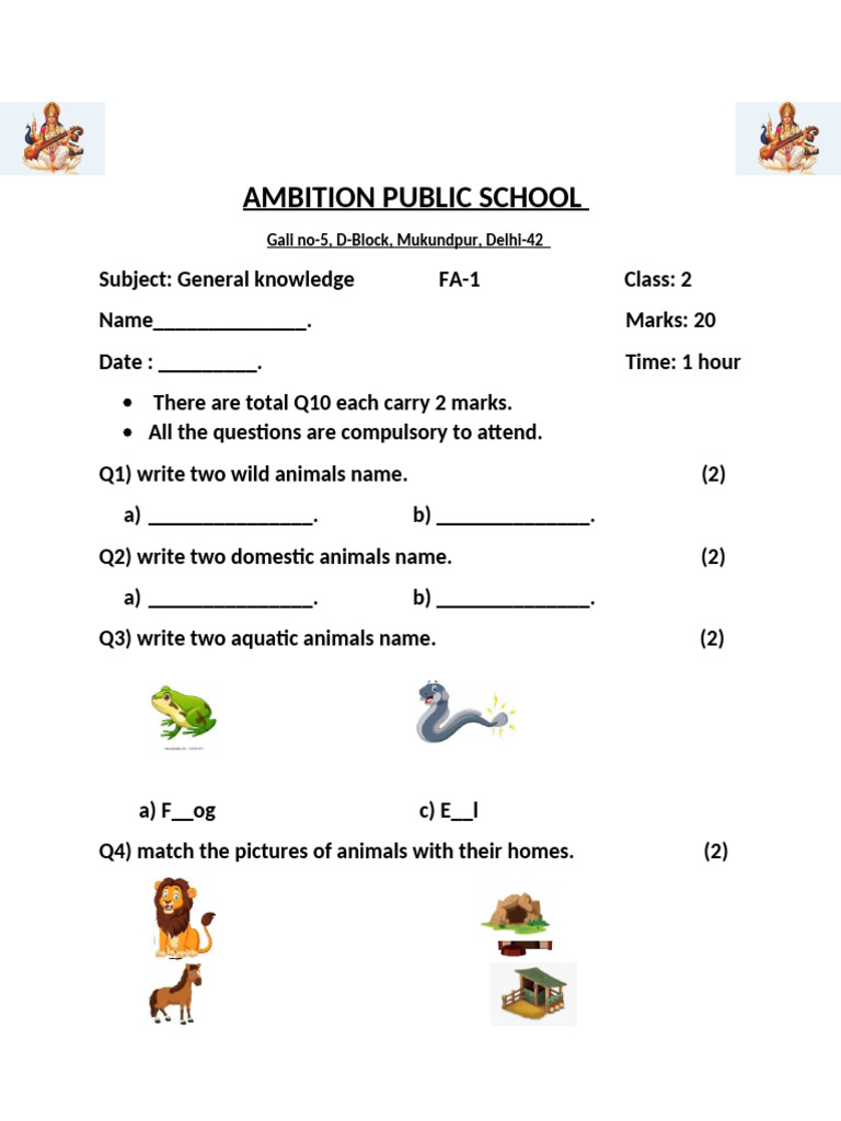 FA-1 G.K Class 2 | PDF