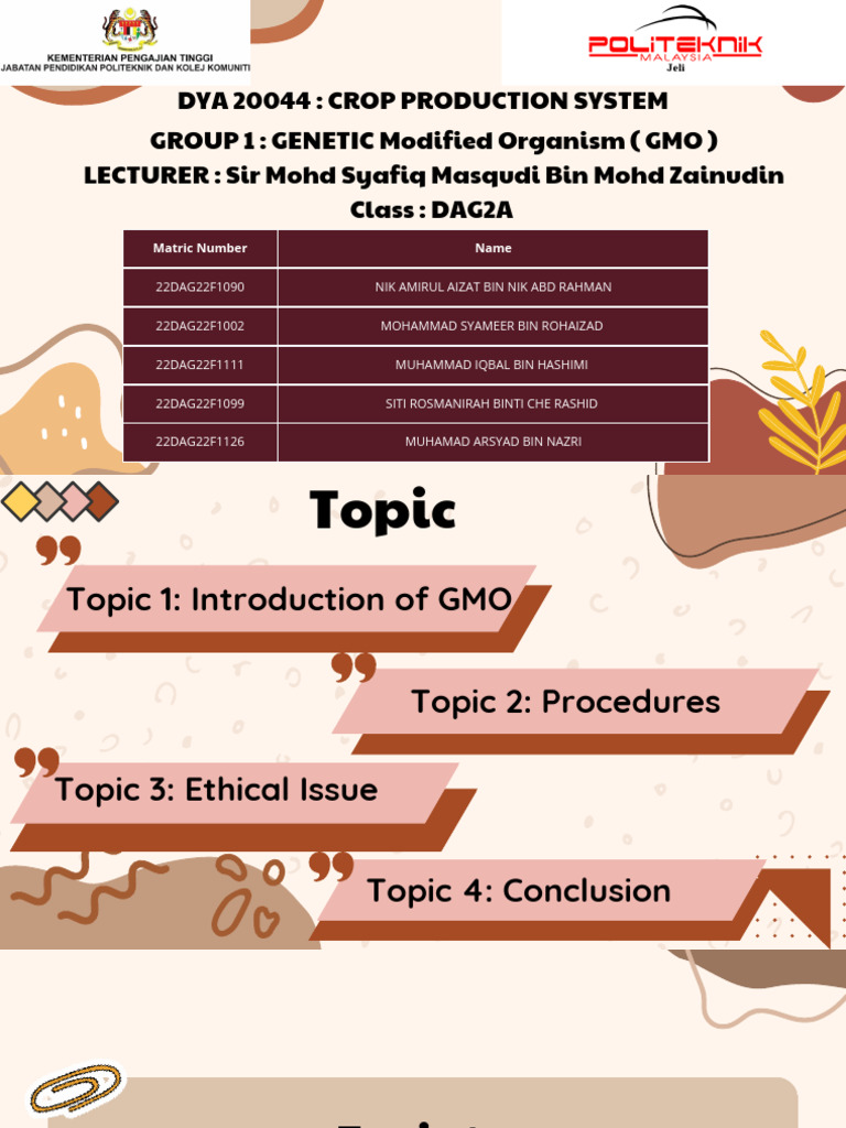 Overview of Genetically Modified Organisms | PDF | Genetically Modified ...