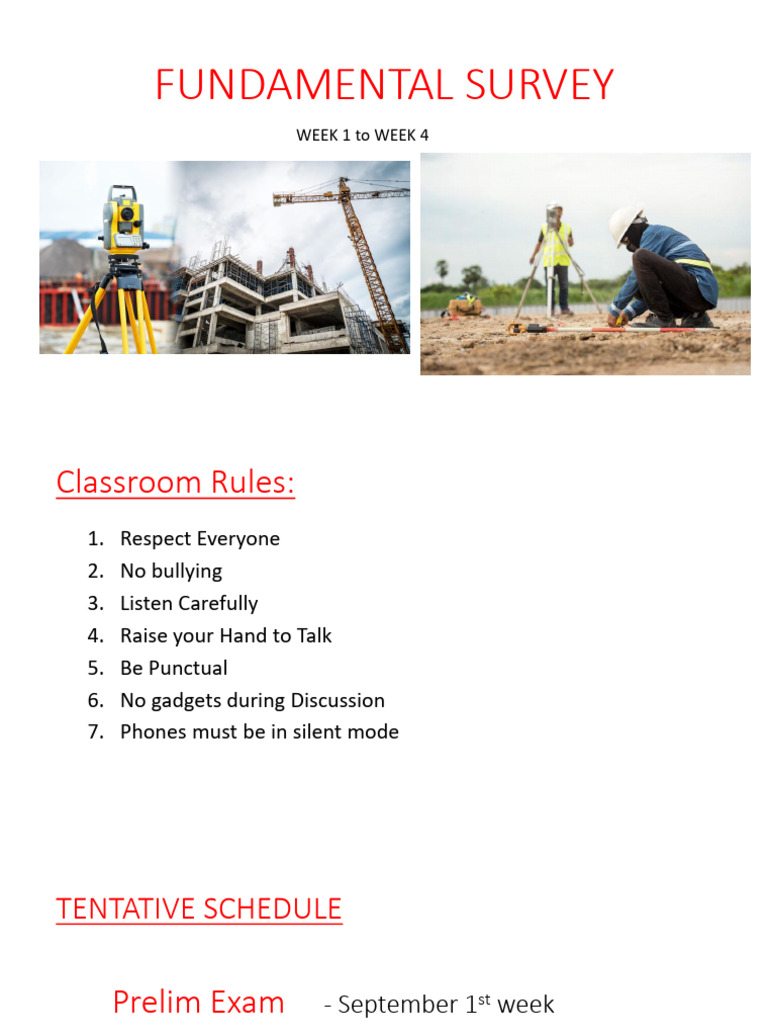 Engineering Survey Week 1 To Week 4-02-09 2024 For Exam | PDF