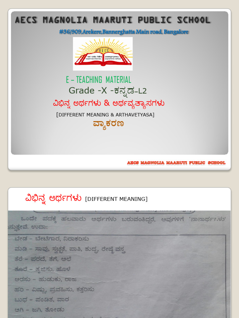 Diffrent Meaning & Artha Vytyasa | PDF