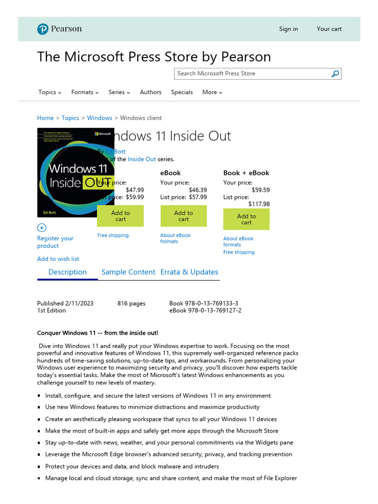 Windows 11 Inside Out - Microsoft Press Store | PDF