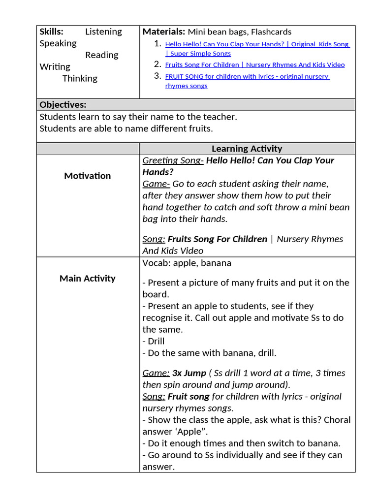 Lesson Plan p2 | PDF