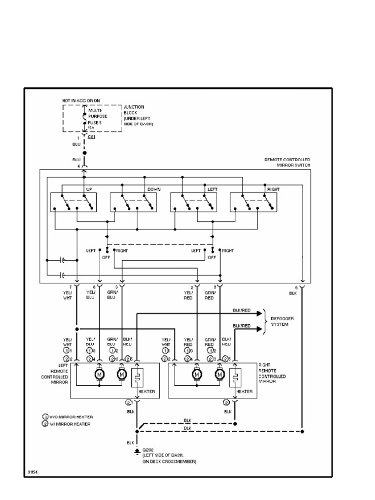 System Wiring Diagrams Power Mirror Circuit | PDF