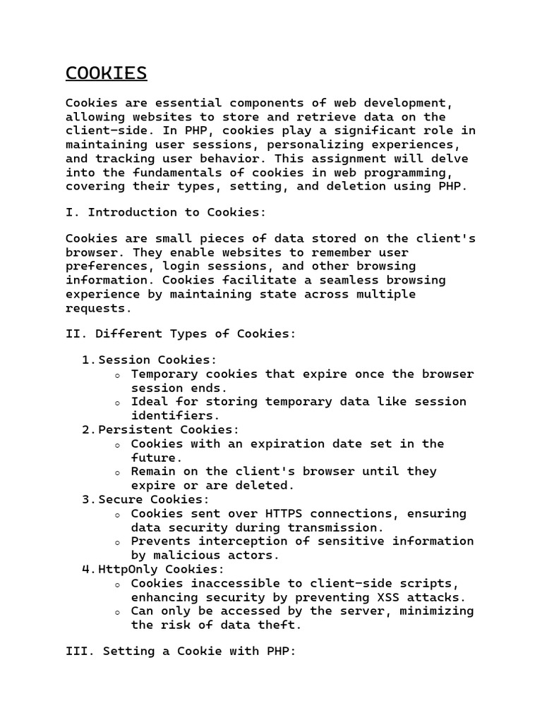 Cookies&Sessions | PDF