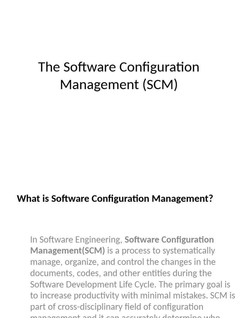 Software Configuration Management | PDF