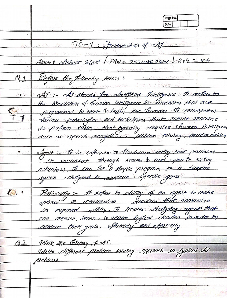 2246 Assignment1 TC1 AI | PDF