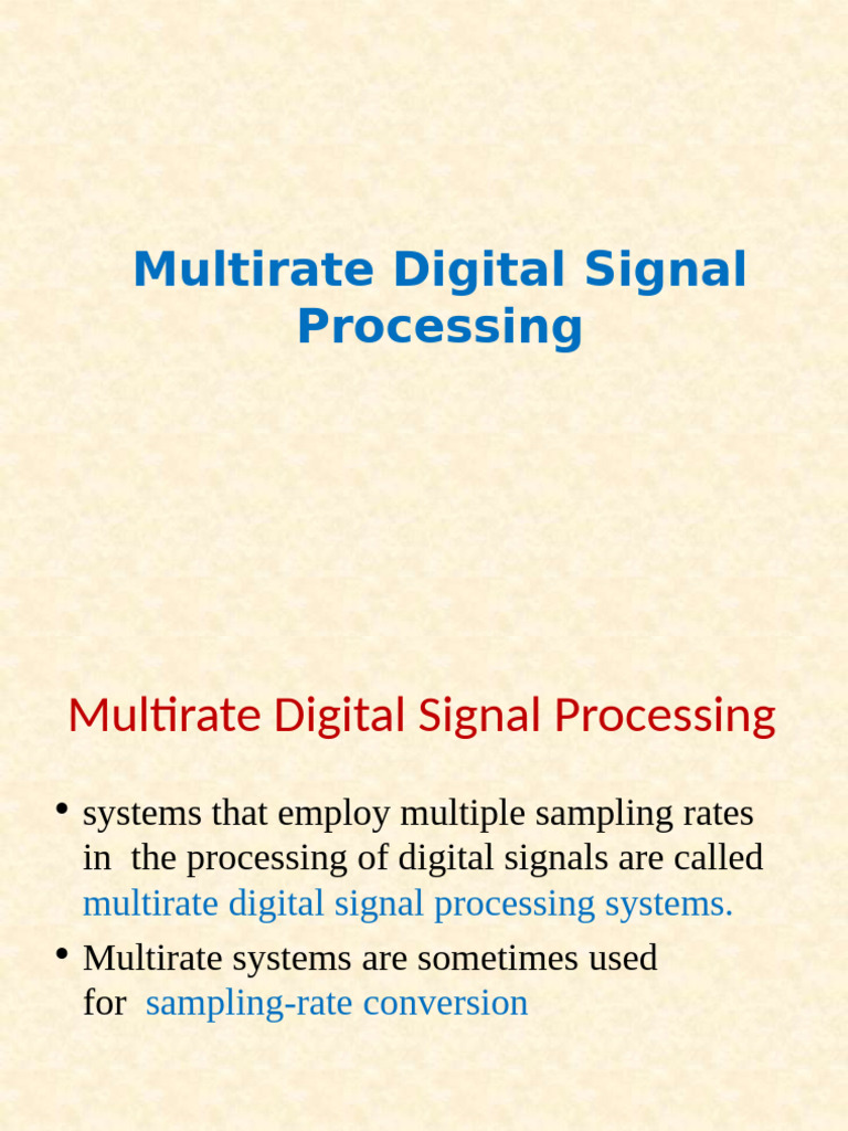 Decimation and Interpolation | PDF