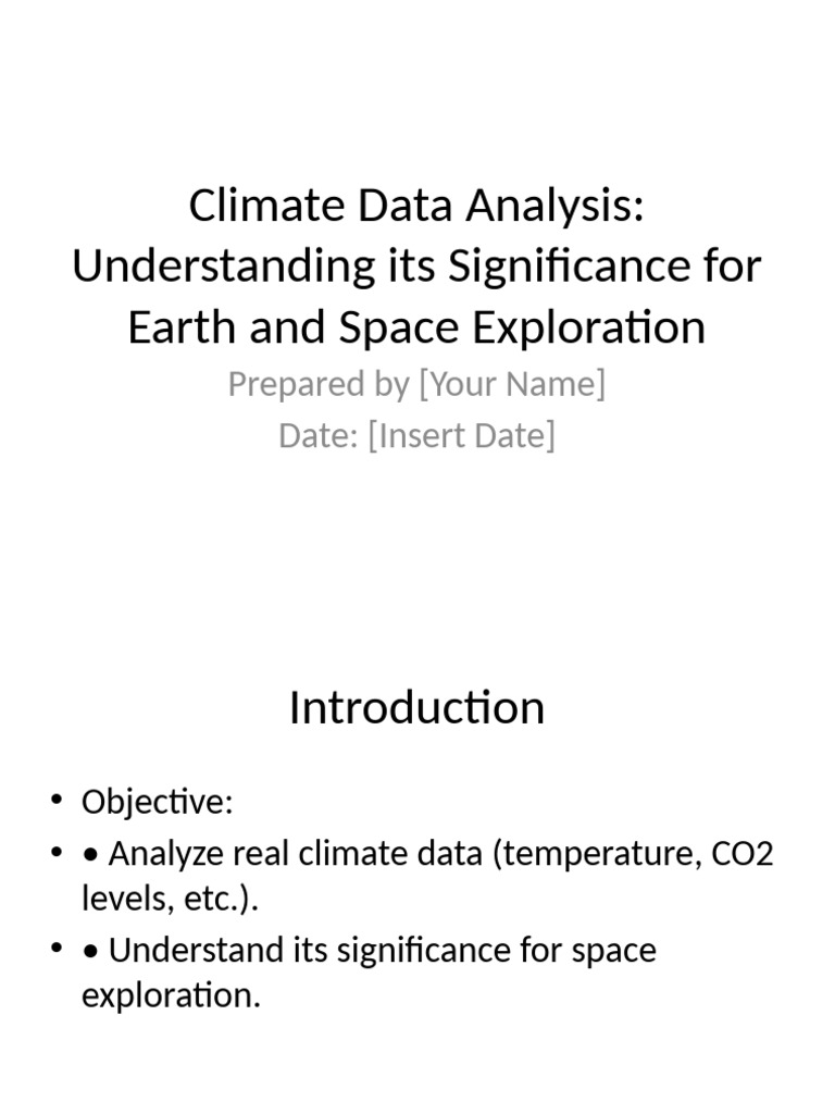 Climate Data Analysis Presentation | PDF