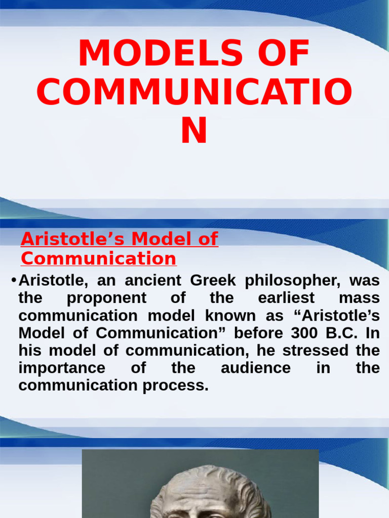 Week 5 Oral Comm Models of Communication | PDF