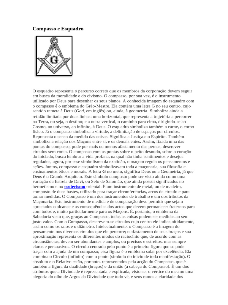 Compasso e Esquadro | PDF